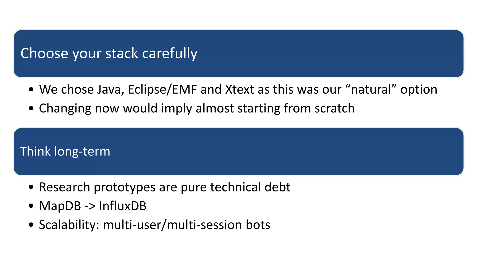 Lessons learned from building a commercial bot development platform | PPT
