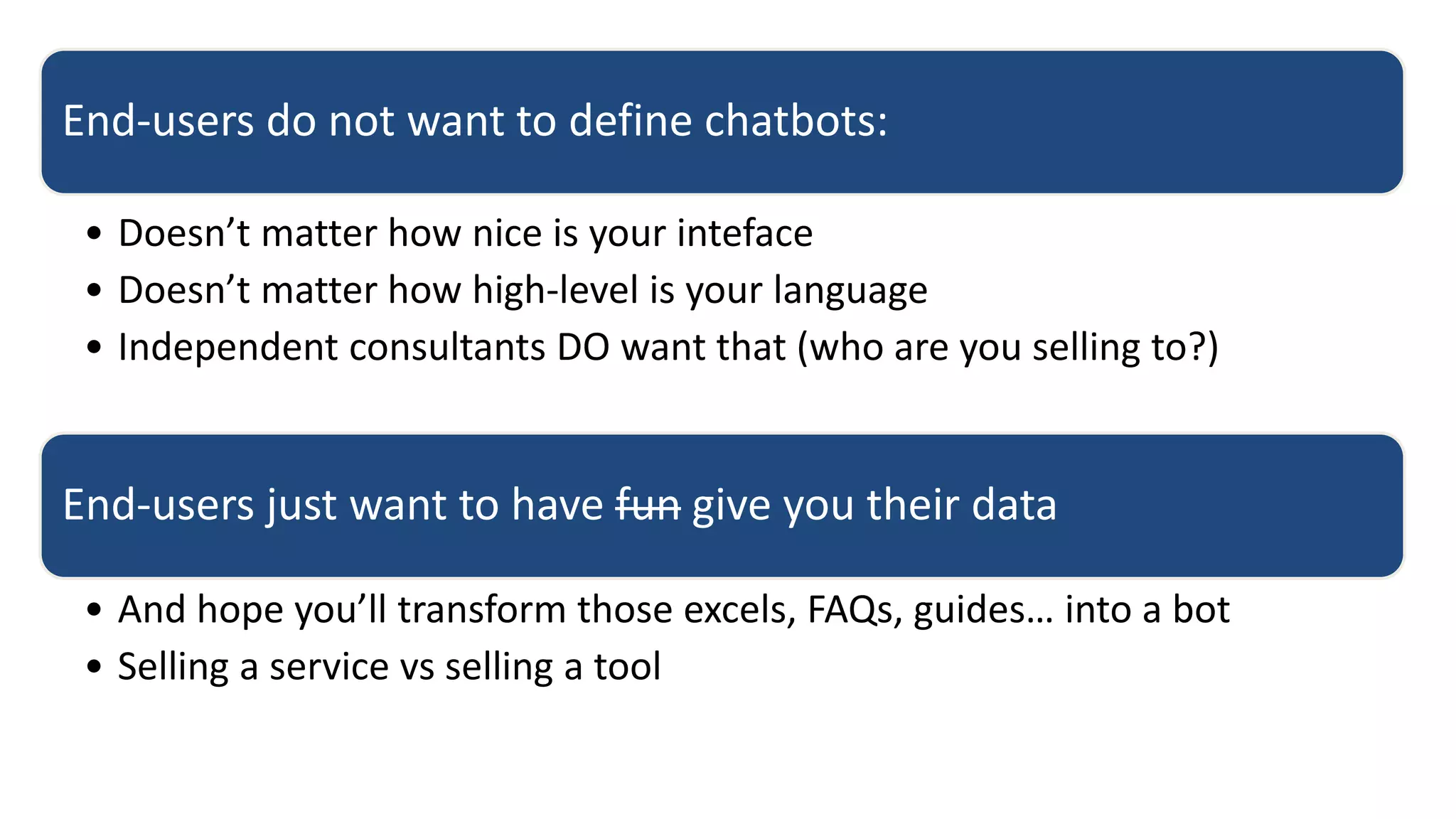 Lessons Learned From Building A Commercial Bot Development Platform Ppt