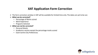 Xat Application Form Presentation | PPT