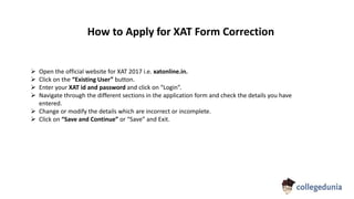 Xat Application Form Presentation | PPT