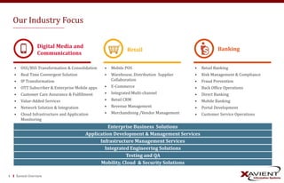 Xavient overview | PPTX | Computer Software and Applications | Computing