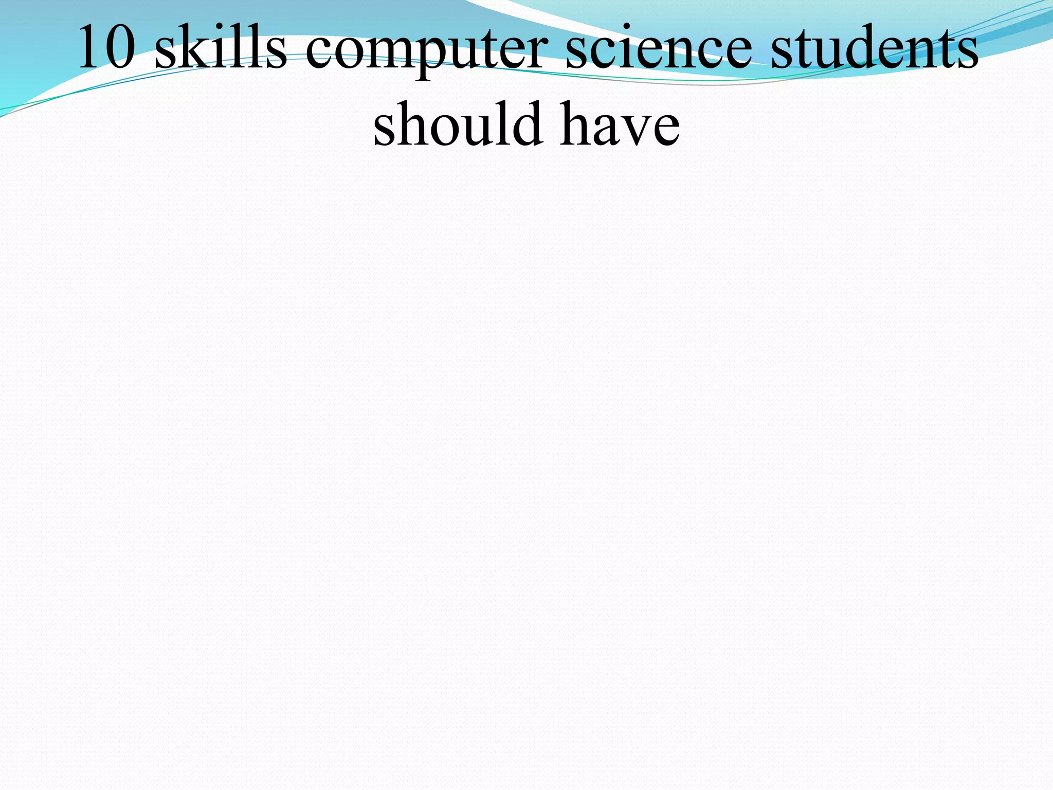 Technology Challenges for Computer Science Students | PPT
