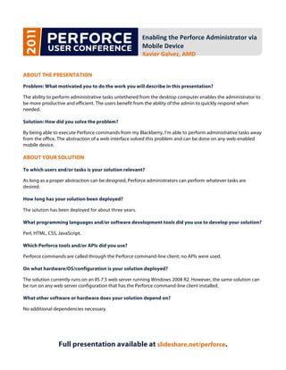 Fact Sheet: Xavier Galvez, AMD | PDF