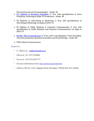 Xavier school of communications | PDF