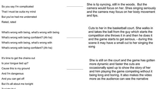 Lyric ideas | PPTX | Music Video | Genres