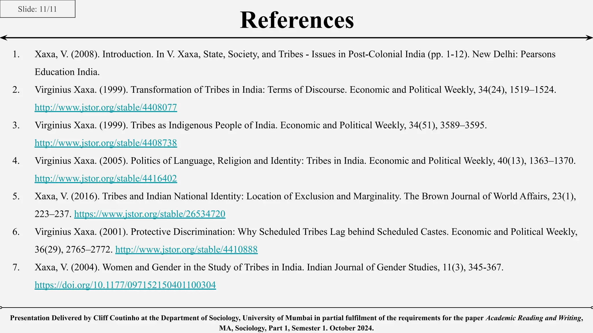 Xaxa's Sociology of Tribes - An Indian Perspective | PDF
