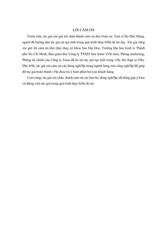 Xây dựng chiến lược marketing cho hãng sơn công nghiệp của công ty TNHH sơn Jotun Việt Nam giai ...