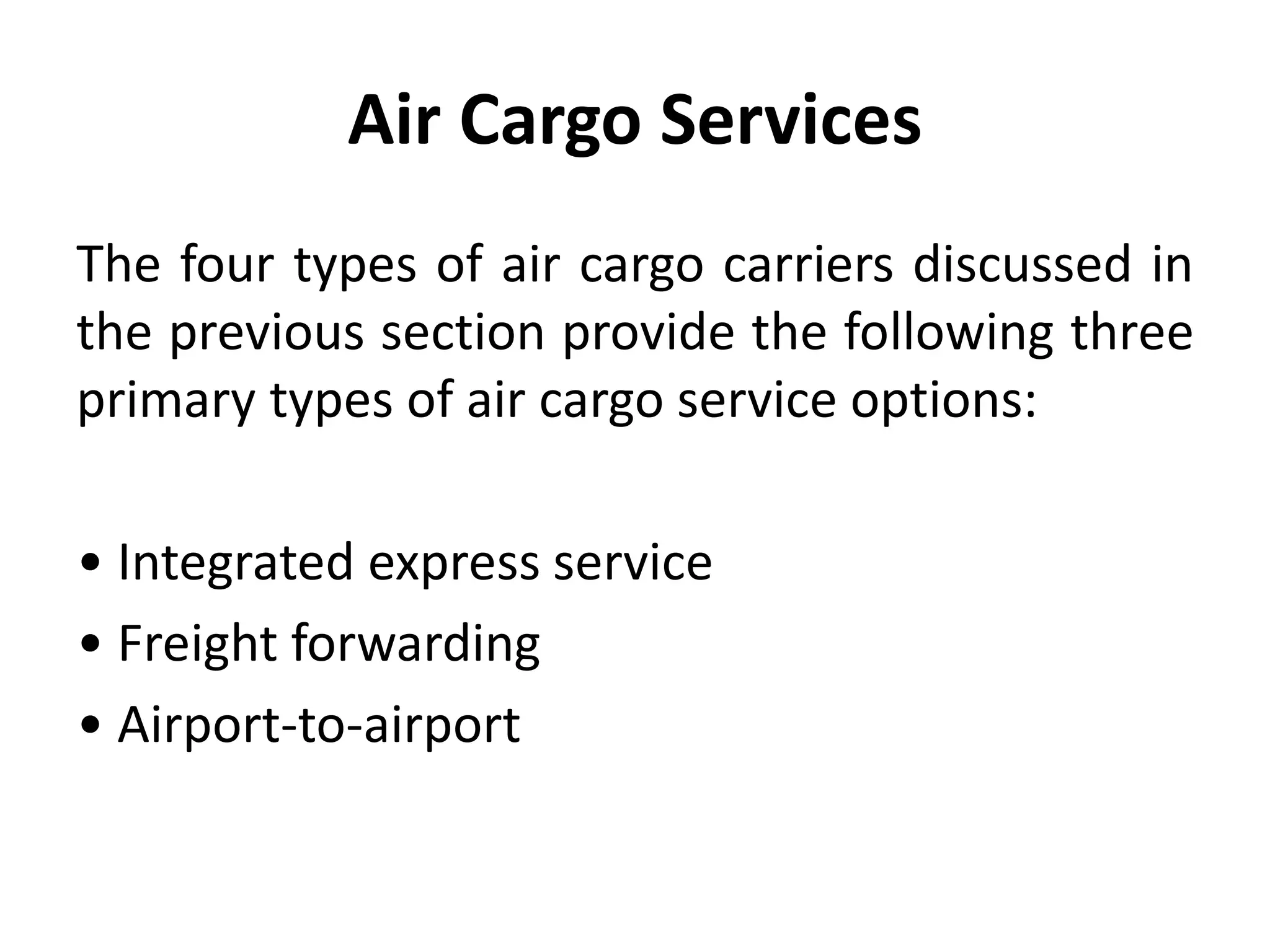 Air cargo overview ppt | PPTX