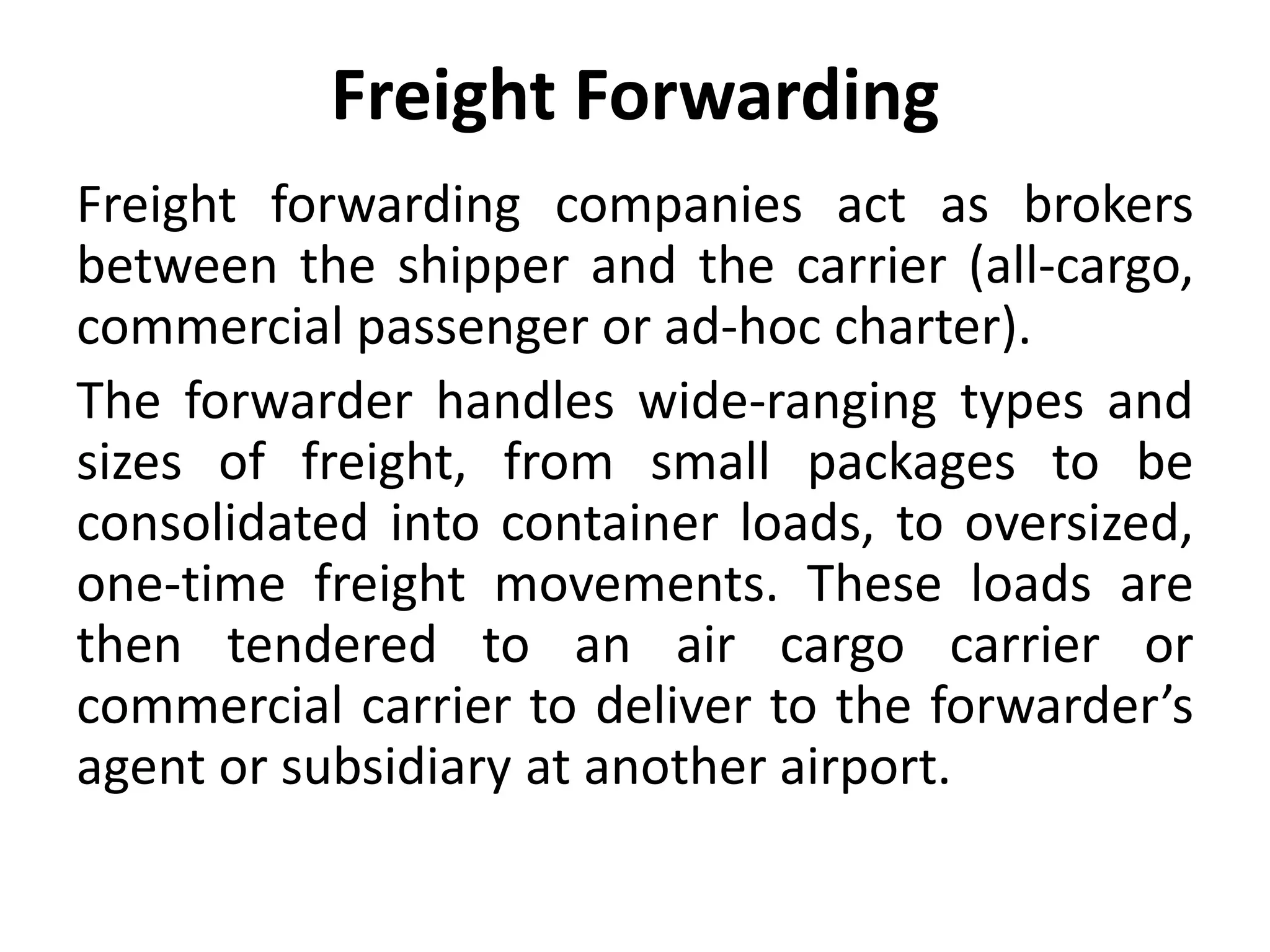 Air cargo overview ppt | PPTX