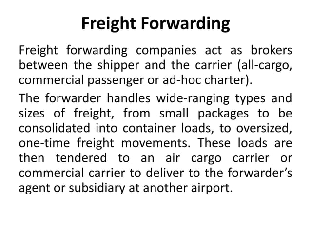 Air cargo overview ppt | PPTX