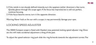 Instruction manual | Hawke XB30 Compact | Optics Trade | PDF