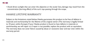 Instruction manual | Hawke XB30 Pro | Optics Trade | PPT