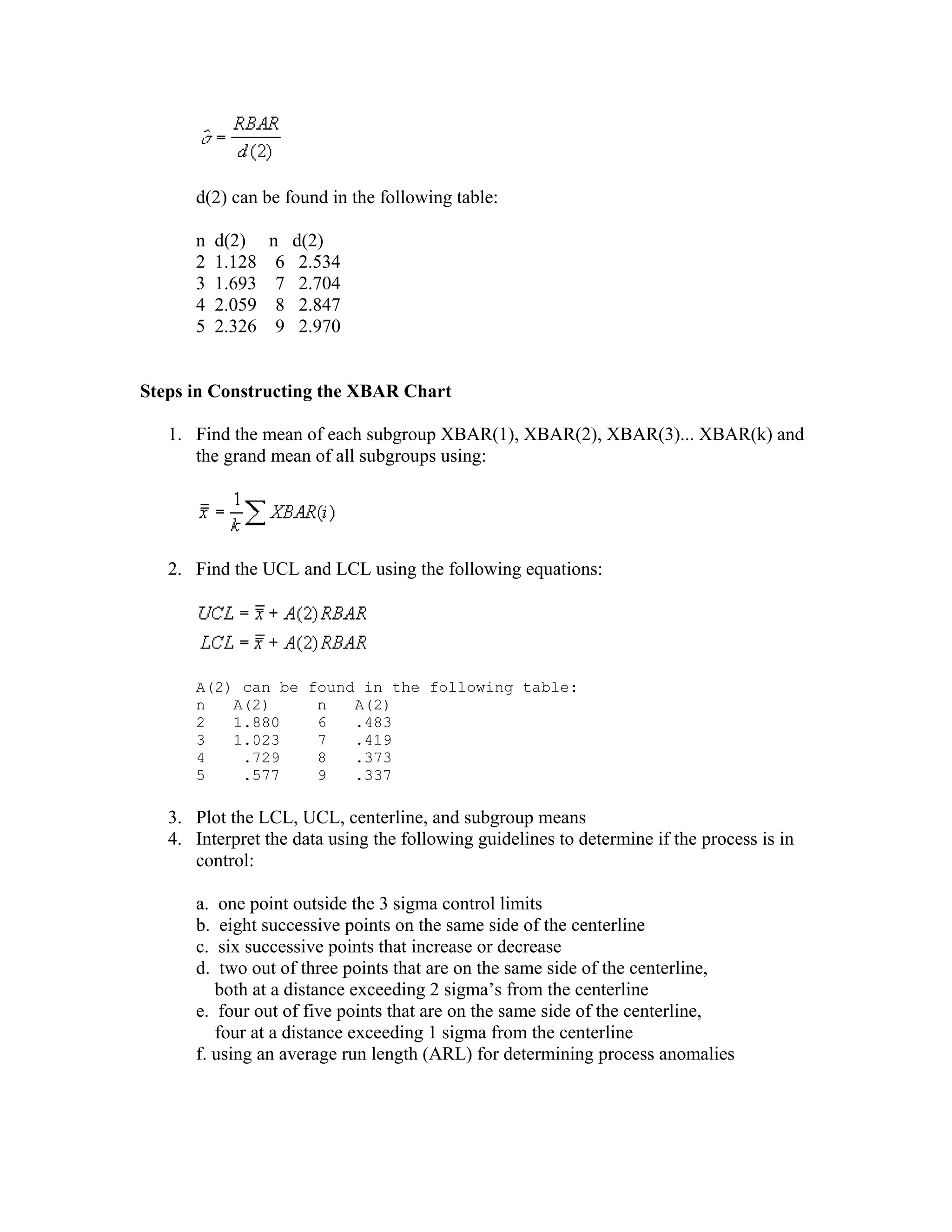 X Bar R Charts | PDF