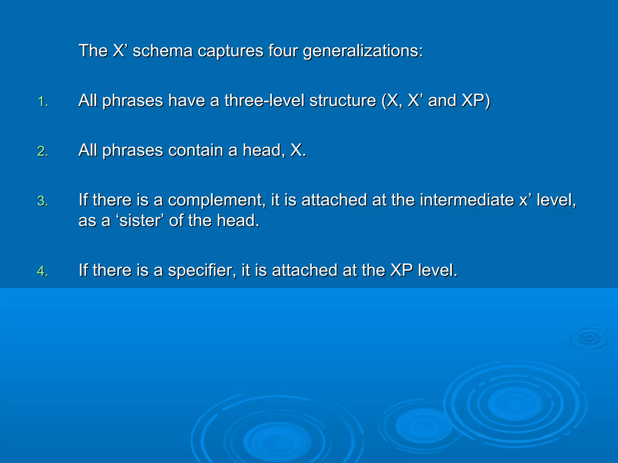 X bar schema | PPT