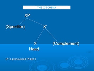 X bar schema | PPT
