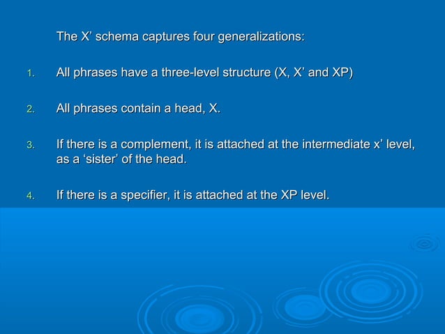 X bar schema | PPT