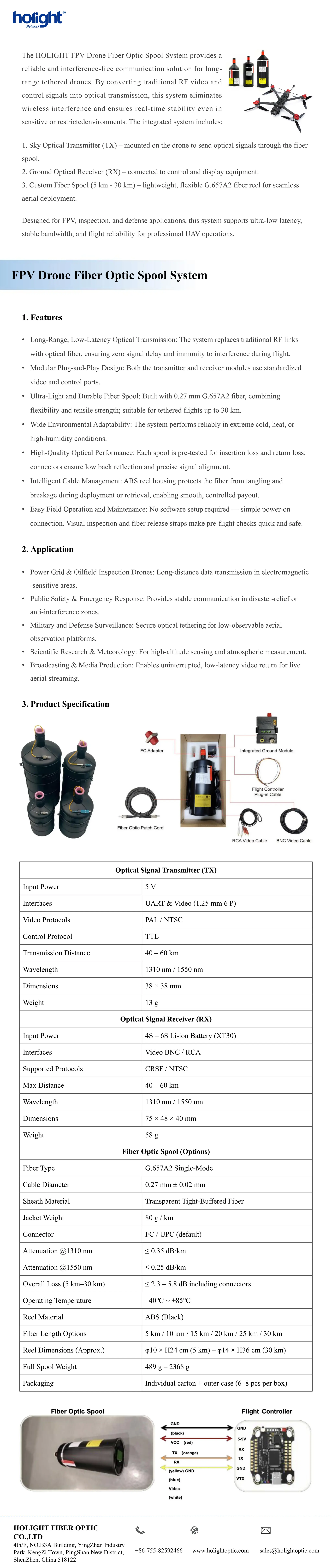 FPV Drone Fiber Optic Spool System | Long-Distance Tethered Optical ...