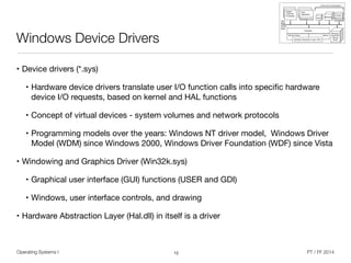 Operating Systems 1 (4/12) - Architectures (Windows) | PDF