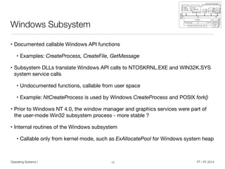 Operating Systems 1 (4/12) - Architectures (Windows) | PDF