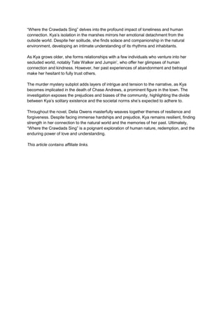 Where the crawdads sing review | DOCX