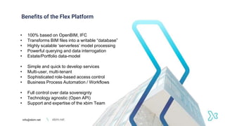 xbim Flex: taking the xbim toolkit into the cloud | PPTX