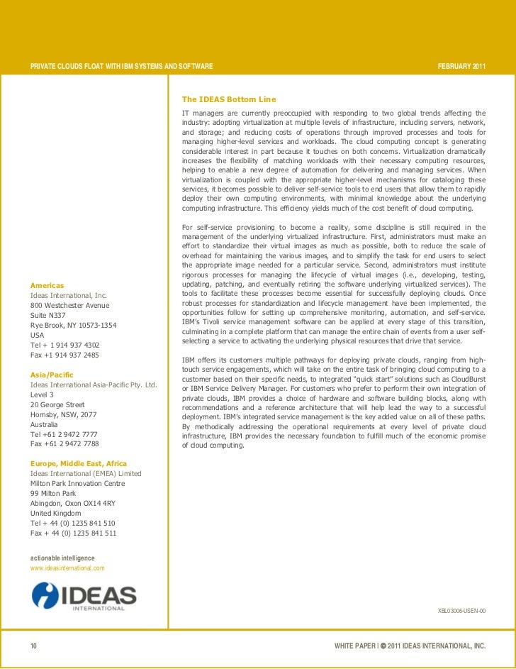 Analyst paper: Private Clouds Float with IBM Systems and Software