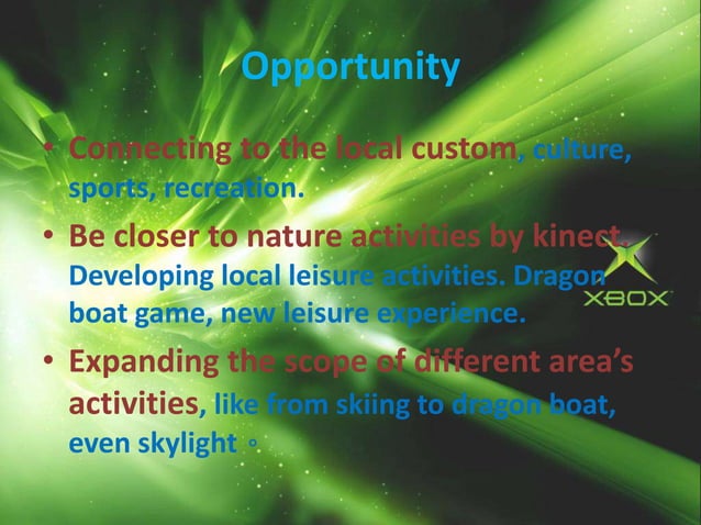 Xbox360 kinect swot(charlotte 徐華蓉) | PPT