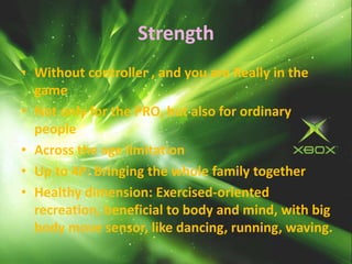 Xbox360 kinect swot(charlotte 徐華蓉) | PPTX