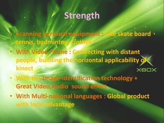 Xbox360 kinect swot(charlotte 徐華蓉) | PPTX