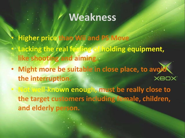 Xbox360 kinect swot(charlotte 徐華蓉) | PPT