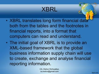 XBRL- The New World of Reporting | PPTX