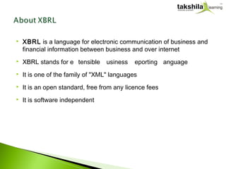 Xbrl Training Session | PPT | Business Banking & Finance | Business