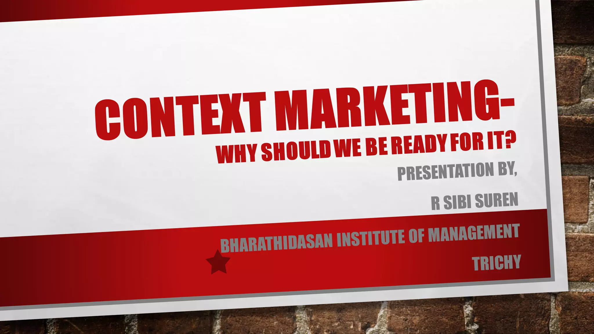 Context marketing | PPT