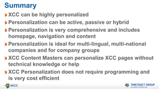 XCC Personalization | PPTX