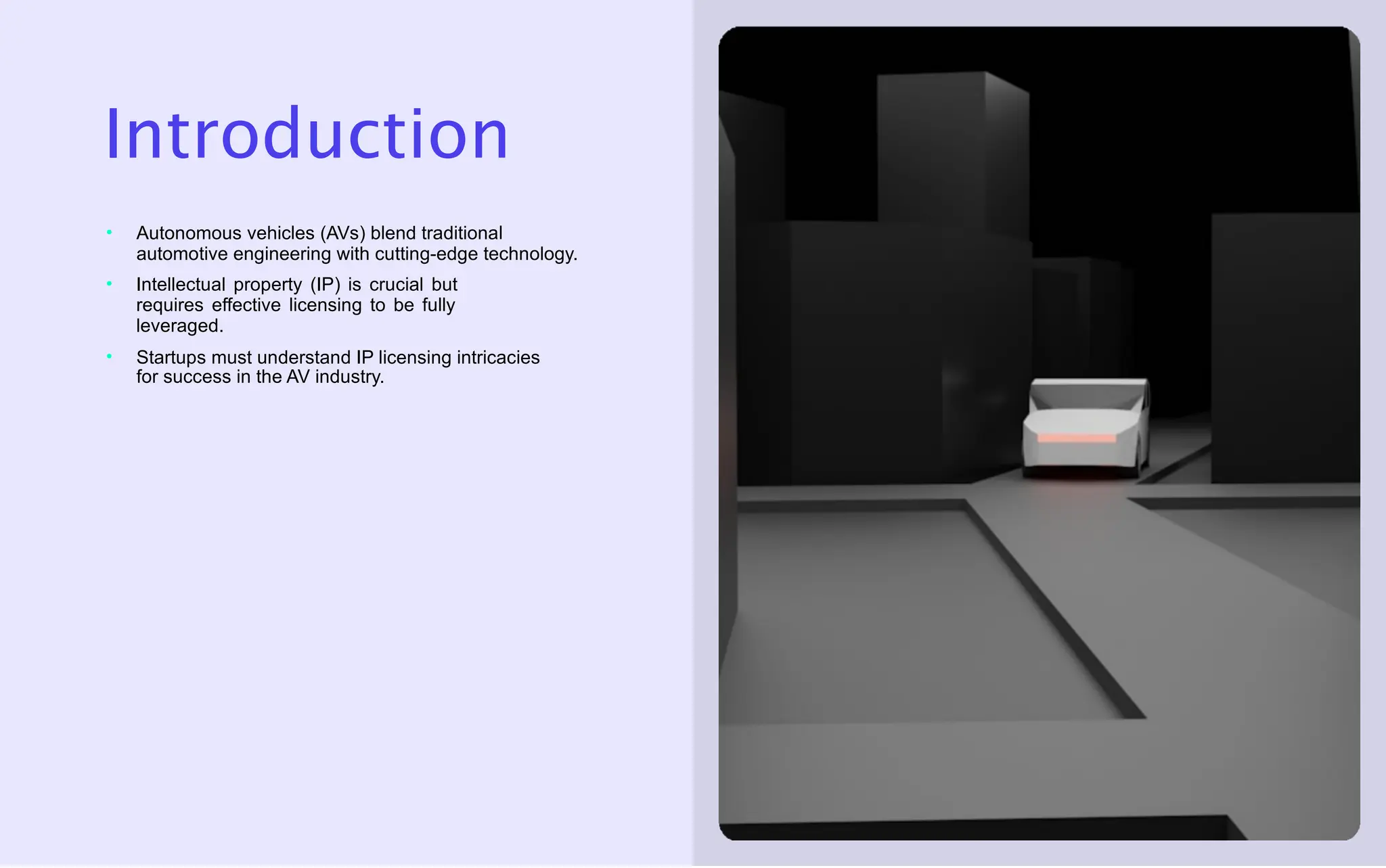 Intellectual Property Licensing in the Autonomous Vehicle | PPTX