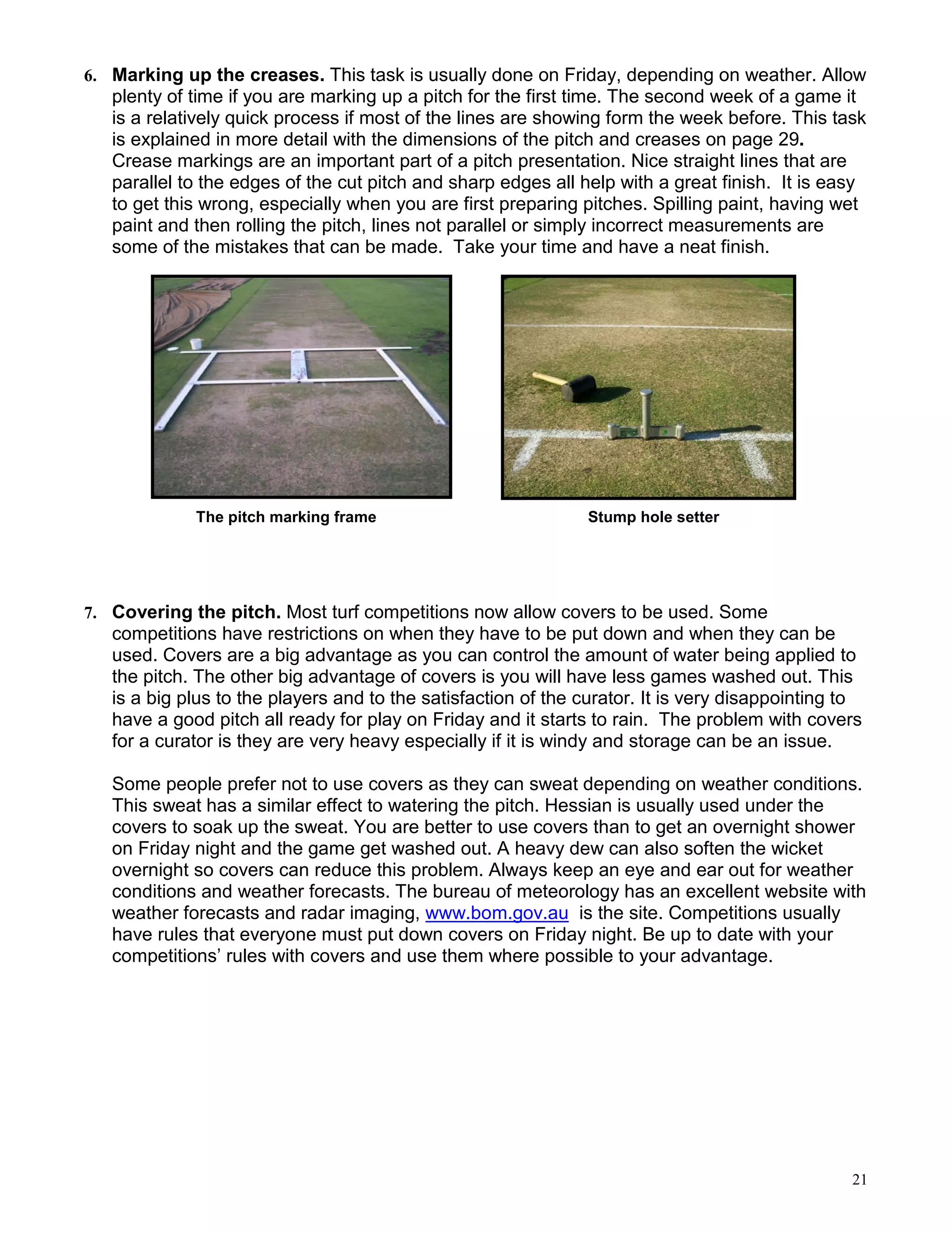 Basic guide to turf cricket pitch preparation | PDF