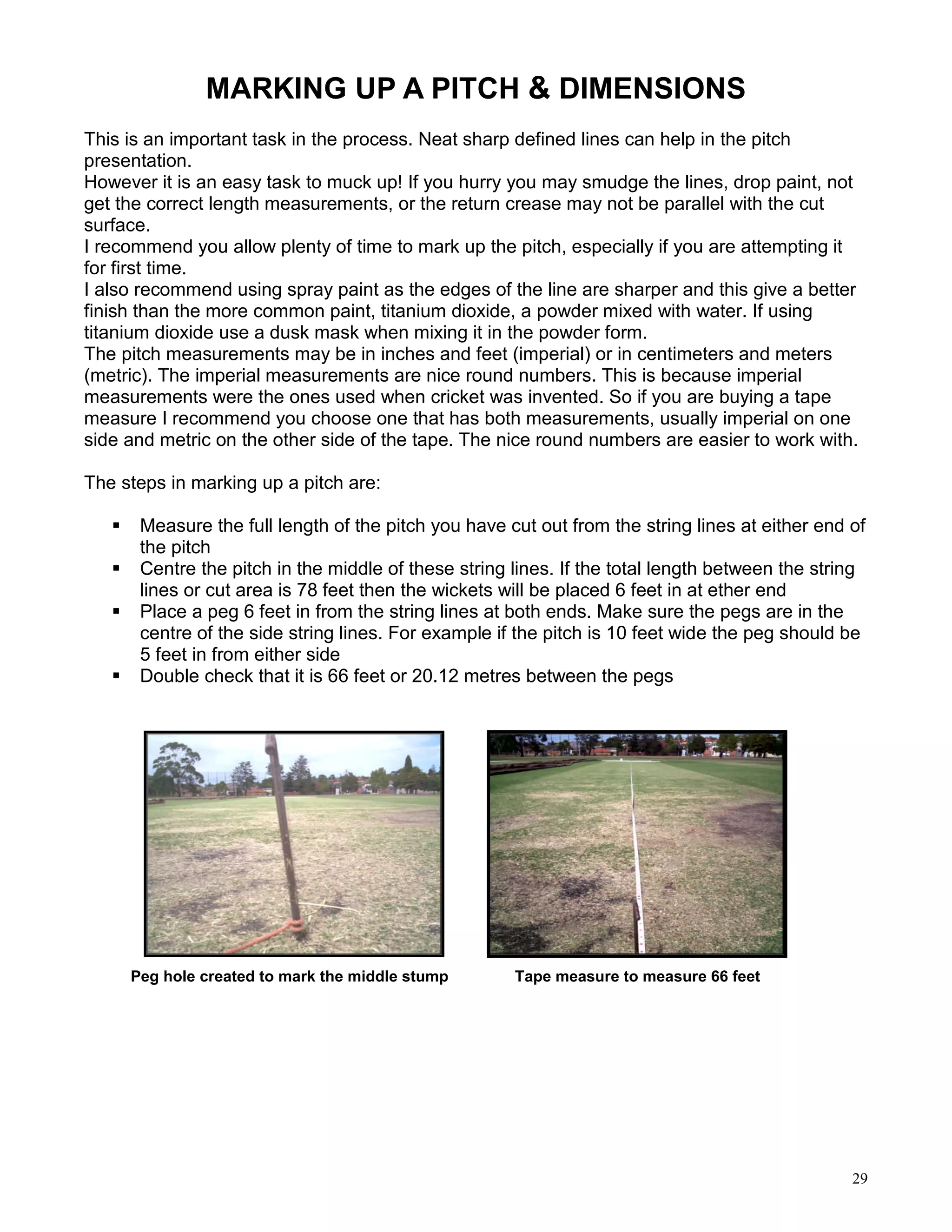 Basic guide to turf cricket pitch preparation | PDF
