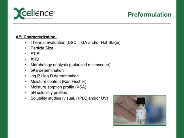 Xcelience Formulation Development | PPT | Pharmaceutical Industry ...