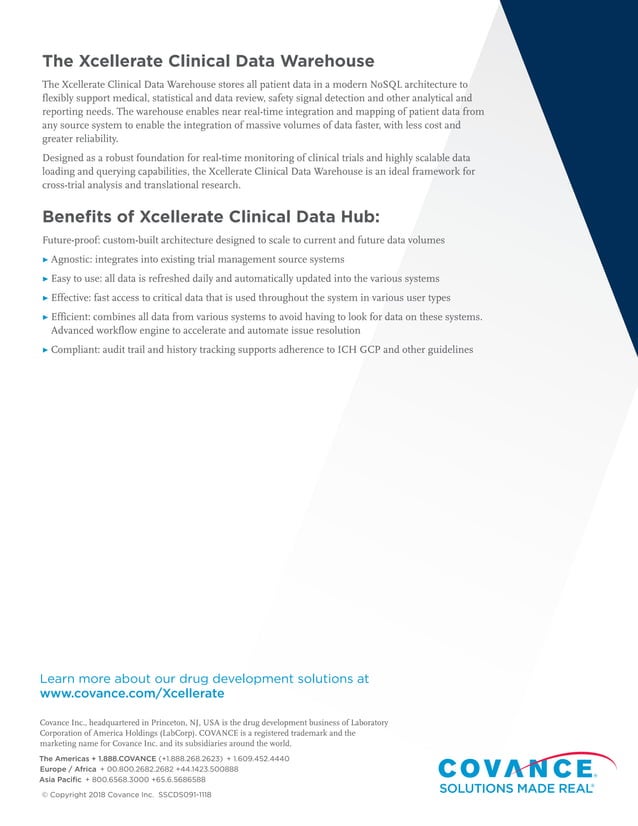 Xcellerate® Clinical Data Hub Info Sheet | PDF