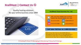 XcellHost Corporate Presentation | PPTX | Cloud Computing | Internet