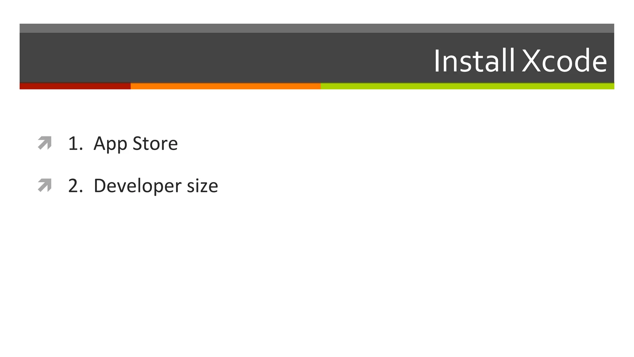 Xcode install Guide | PPT