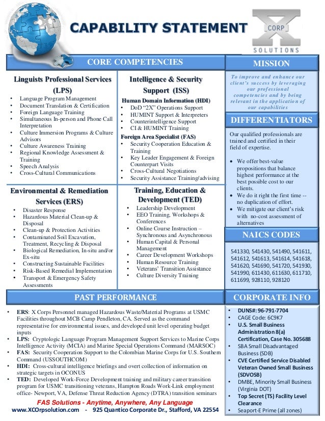 X corp capability_statement_(language & cultural immersion)