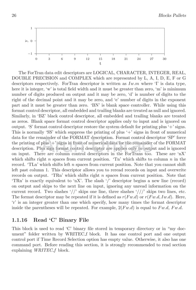 Notes And Description For Xcos Scilab Block Simulation With Suitable