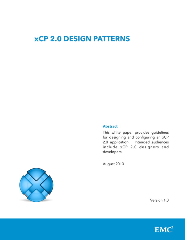 EMC Documentum xCP 2.0 Design Patterns | PDF | Desktop Publishing | Computer Software and ...