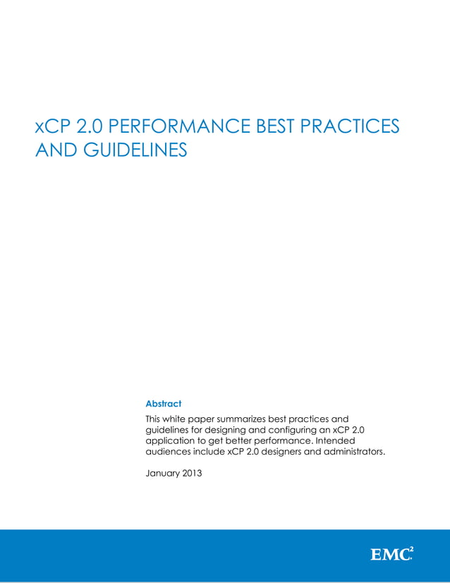 xCP2 0 Performance Best Practices and Guidelines | PDF