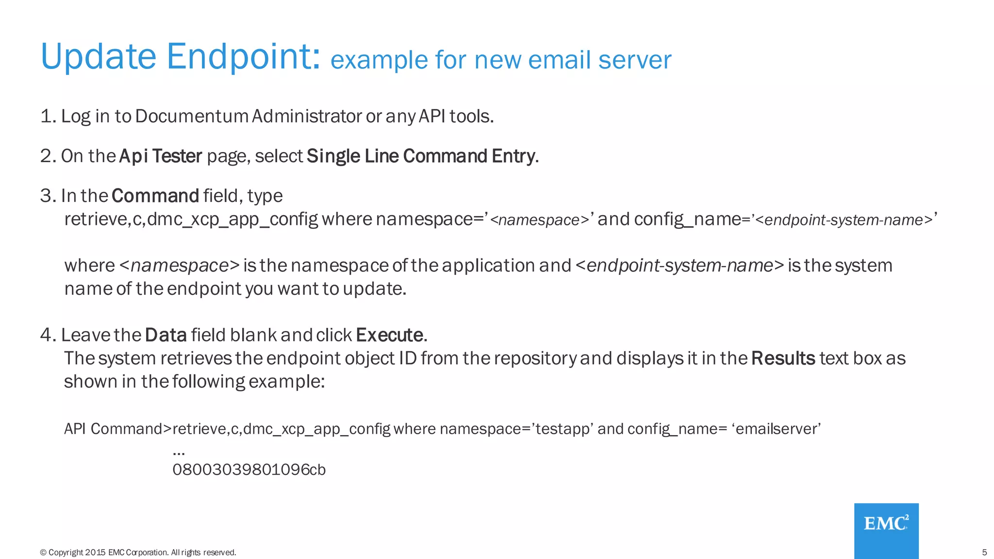 EMC Documentum - xCP.x Updating Endpoint | PDF