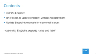 EMC Documentum - xCP.x Updating Endpoint | PDF