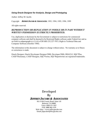 Oracle designer 6i web pl sql | PDF