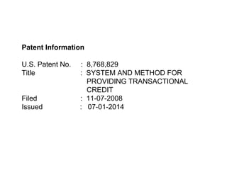 Transactional Credit | PPT
