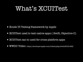 XCUITest Introduction: Test Automation University | PDF